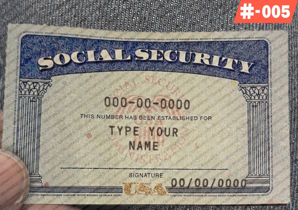 Blank Social Security Card Template Download - DOCUMENT PSD
