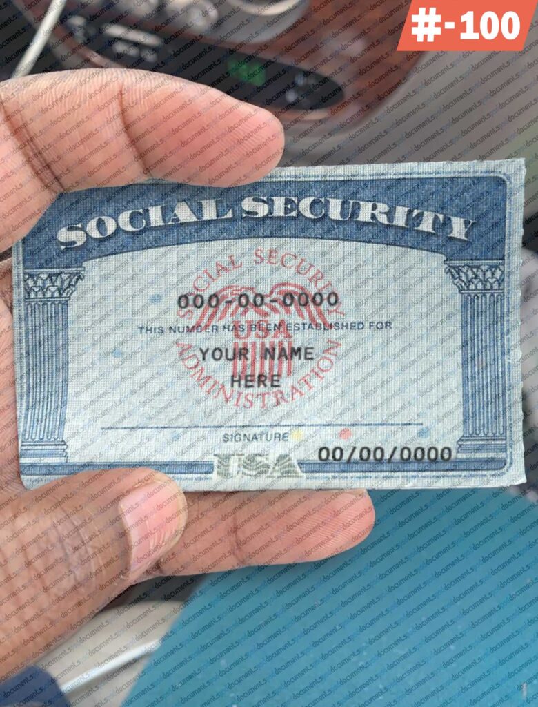 Indiana Social Security Card Template - DOCUMENT PSD