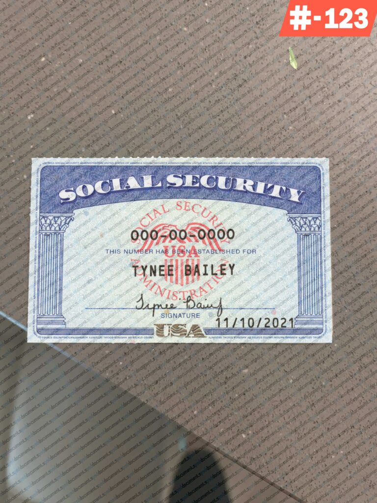 Editable Social Security Card Template Custom file - DOCUMENT PSD