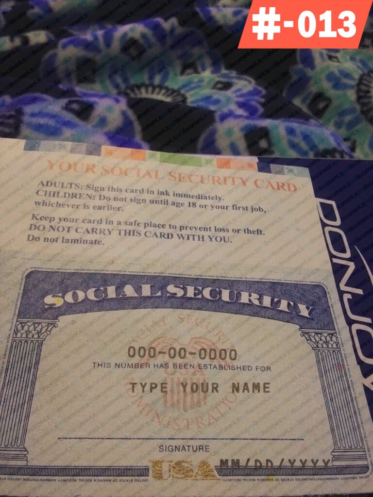 Printable SSN Card PSD Template - DOCUMENT PSD