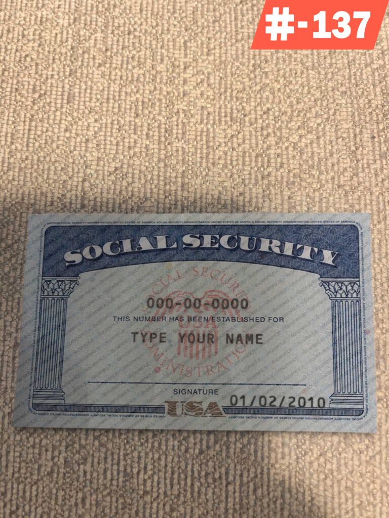 Florida social security card psd - DOCUMENT PSD