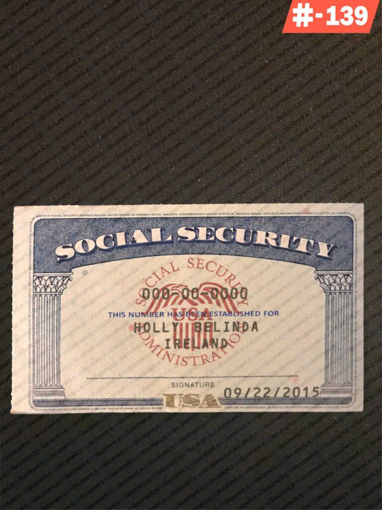 Florida social security card template download - DOCUMENT PSD