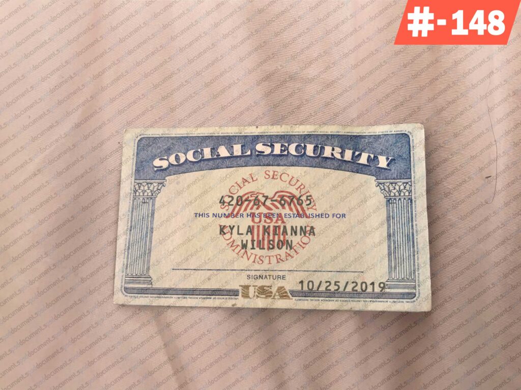 Pennsylvania editable social security card template - DOCUMENT PSD