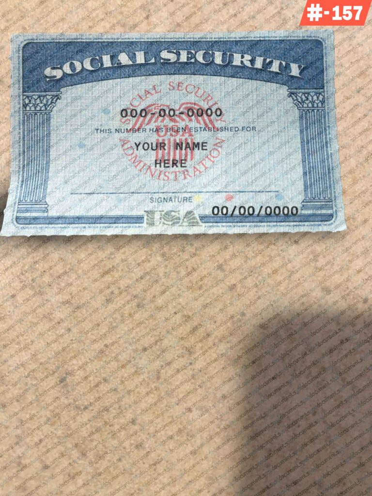 SSN Card Template Download - DOCUMENT PSD