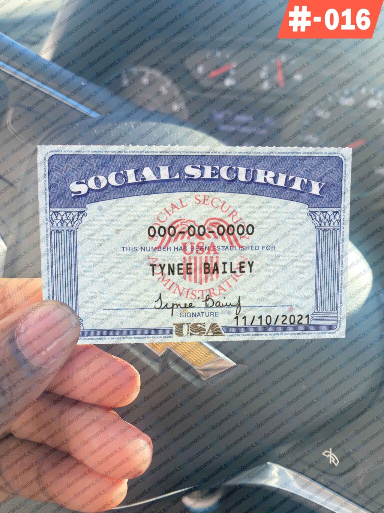 Blank SSN Card PSD Template - DOCUMENT PSD