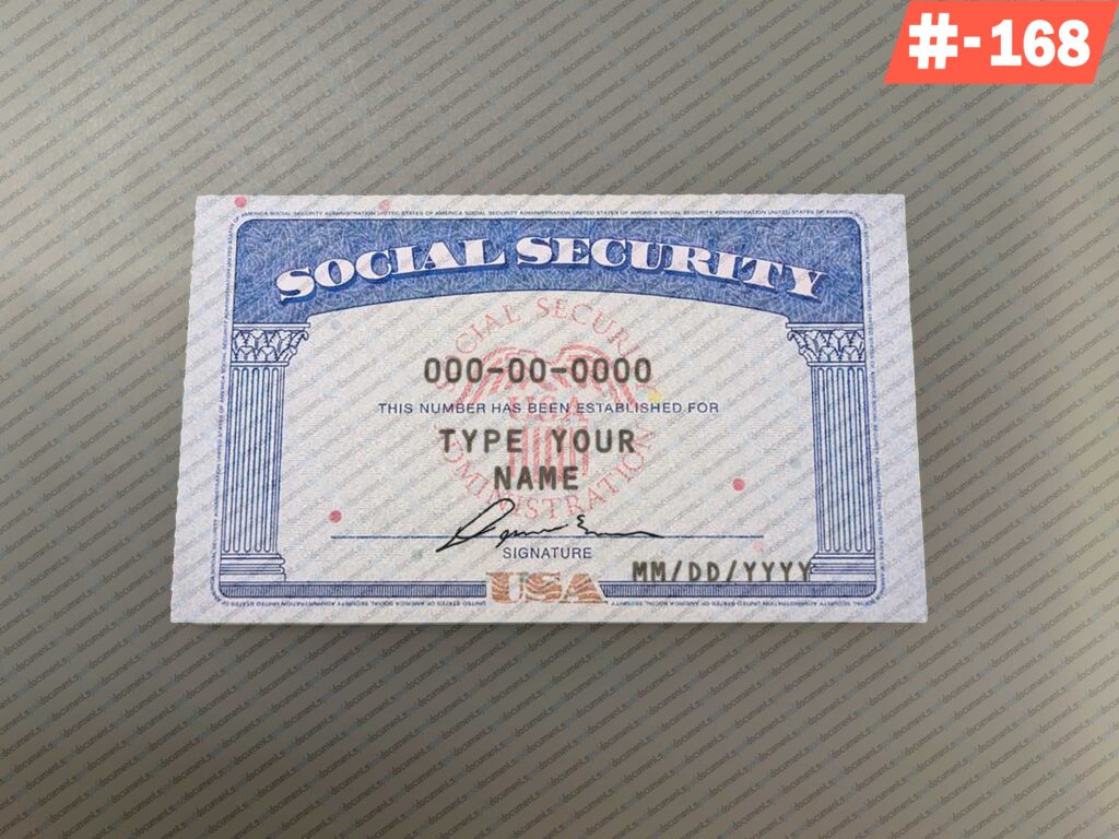 Ai Generated SSN Card Templates - DOCUMENT PSD