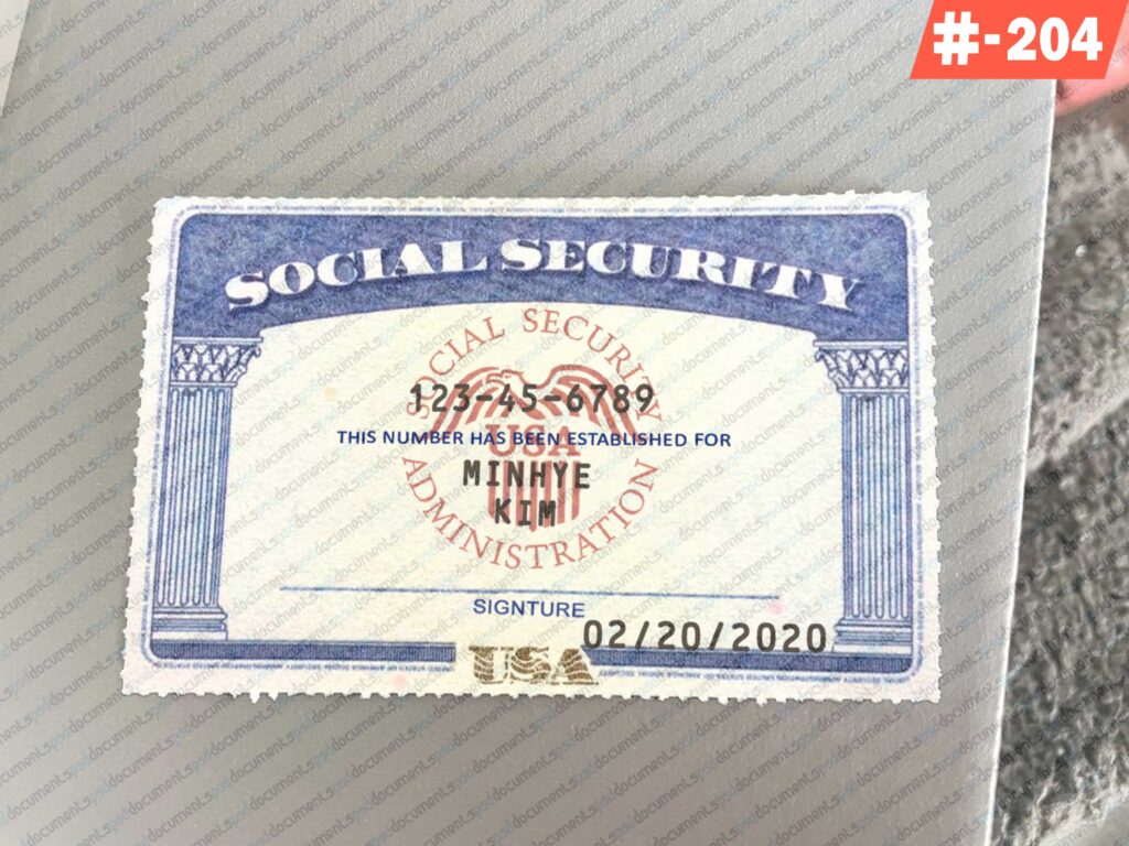 Virginia social security card - DOCUMENT PSD