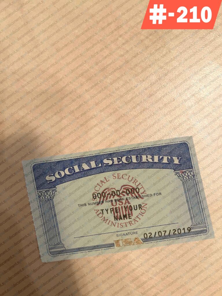 Indiana social security card psd - DOCUMENT PSD