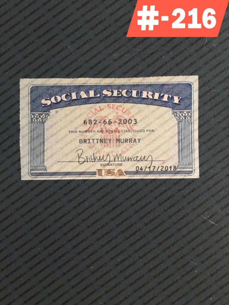 Colorado editable social security card template - DOCUMENT PSD