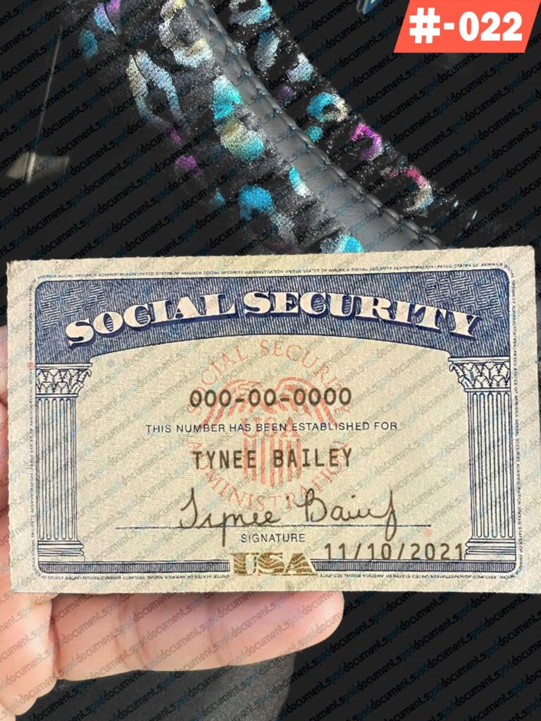 Editable SSN PSD Template front back side - DOCUMENT PSD