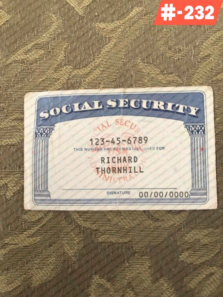 Free Download Social Security Template - DOCUMENT PSD