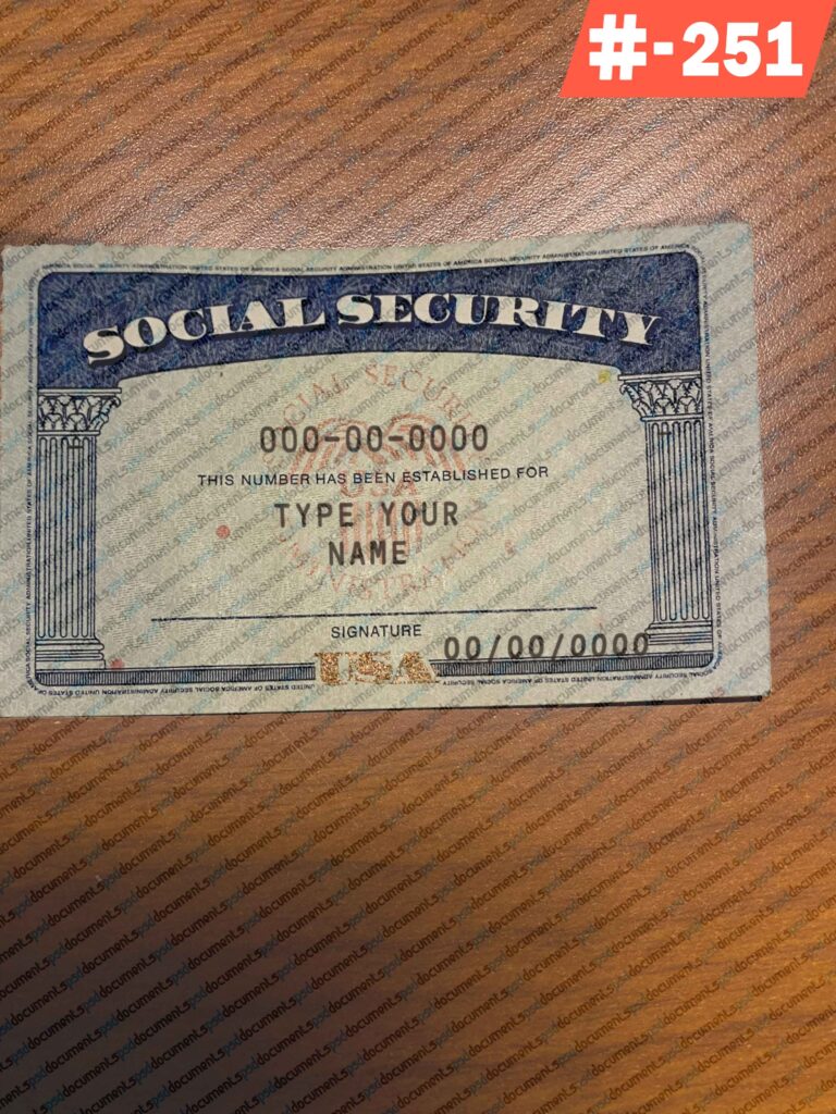Editable Social Security Card Template - DOCUMENT PSD