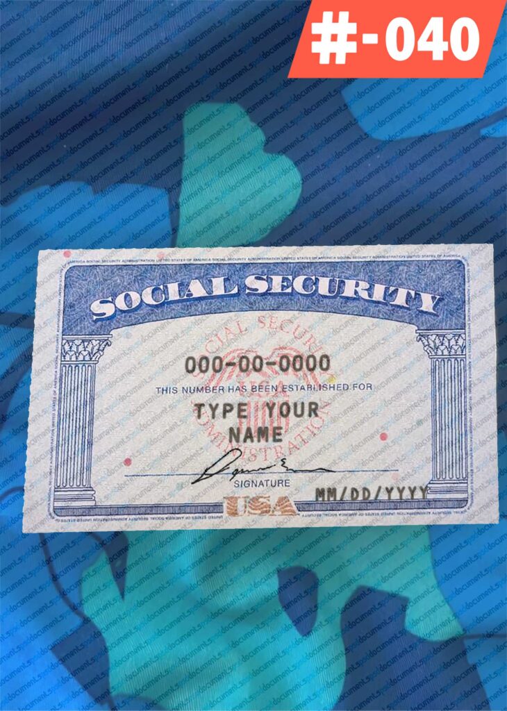 USA Social Security Card 2025 - DOCUMENT PSD