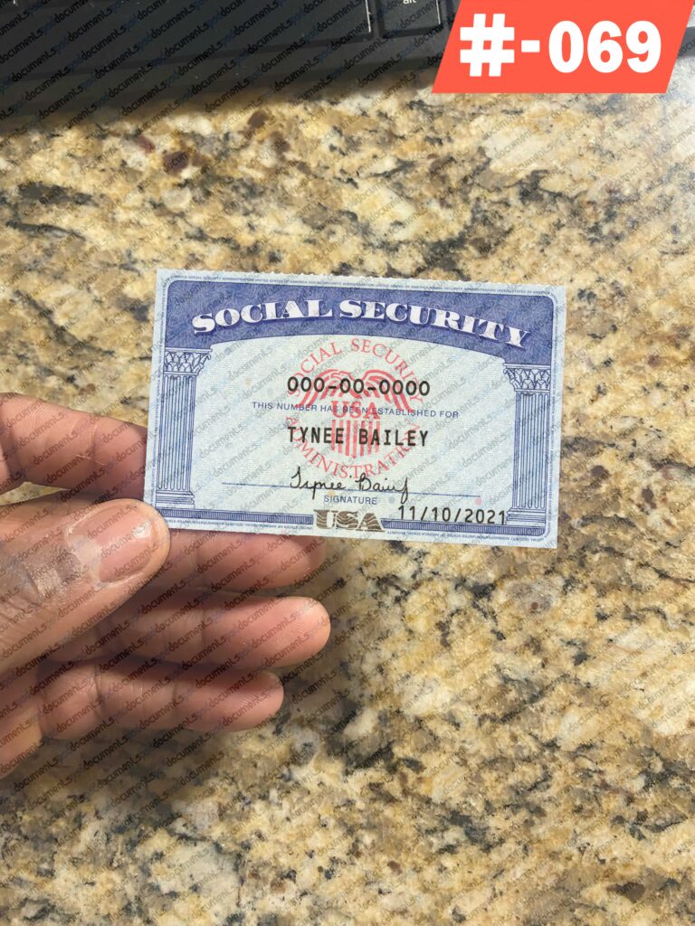 Wisconsin Social Security Card Template - DOCUMENT PSD