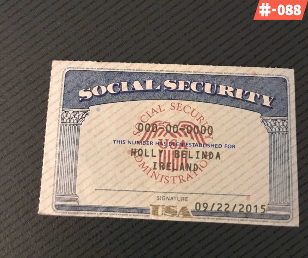 New Mexico Social Security Card Template - DOCUMENT PSD