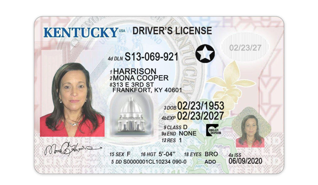 Kentucky Drivers License Template - DOCUMENT PSD