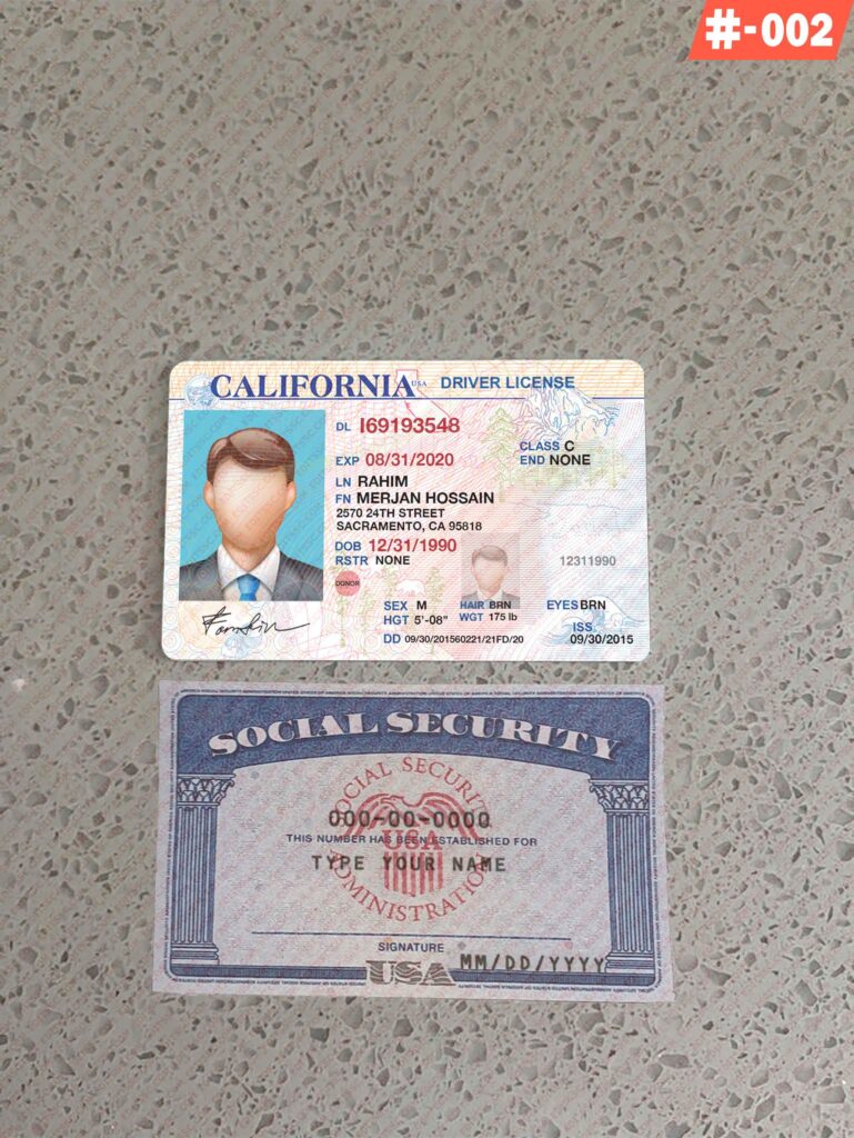 Editable Social Security Card and Drivers License - DOCUMENT PSD