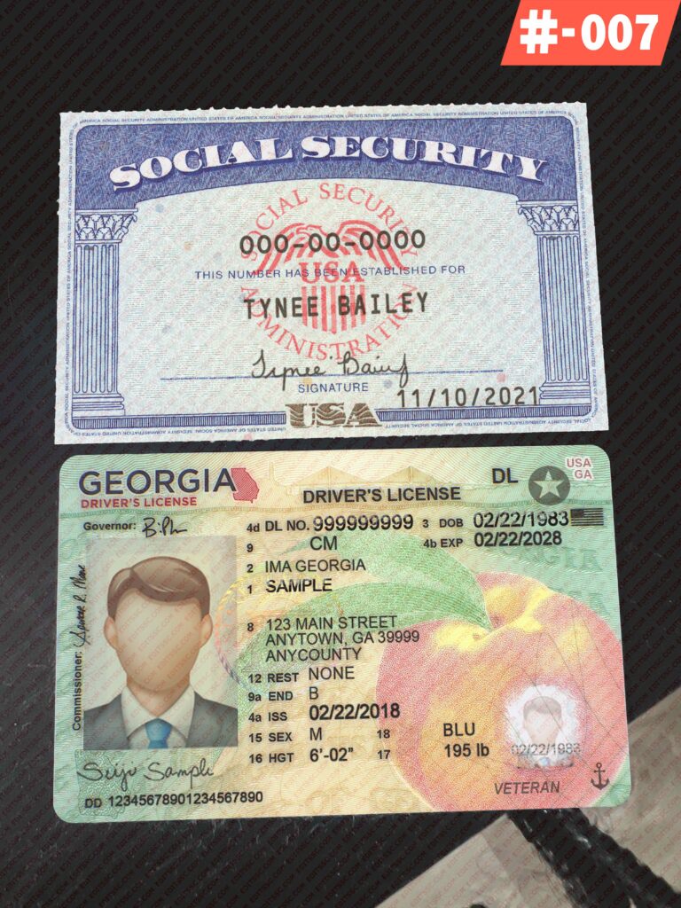 Editable Social Security and Drivers License - DOCUMENT PSD