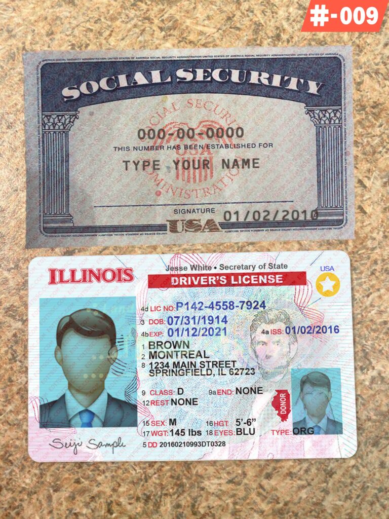 Editable Social Security and Drivers License PSD Template - DOCUMENT PSD