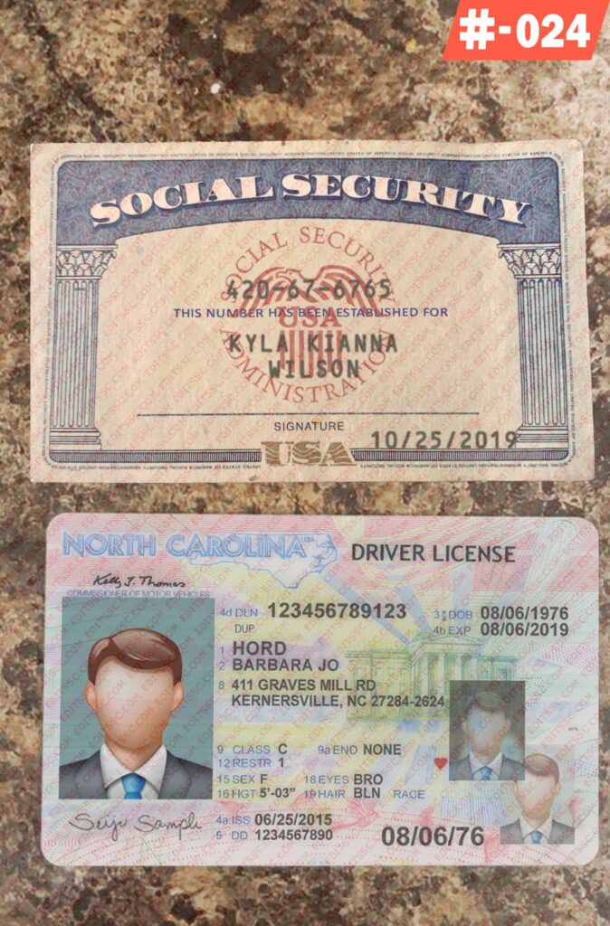 Drivers License and SSN Template - DOCUMENT PSD