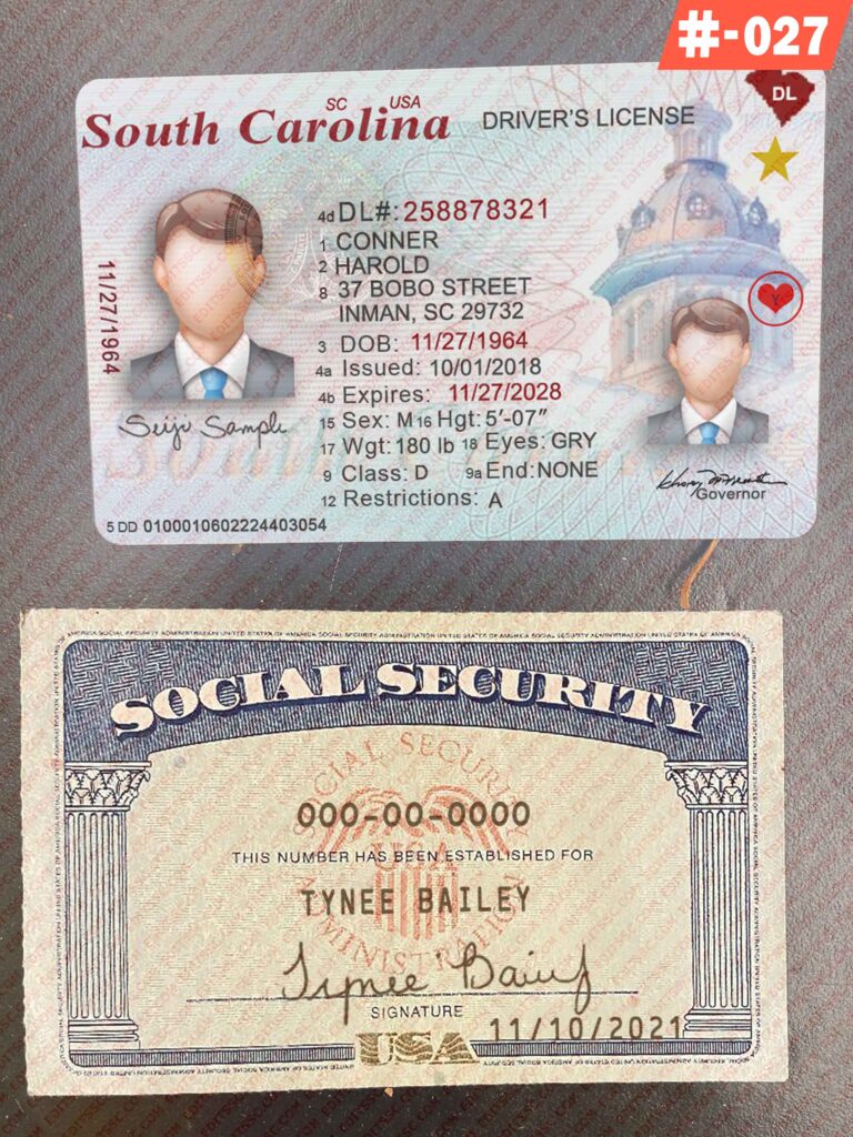 SSN Card and Drivers License Template - DOCUMENT PSD