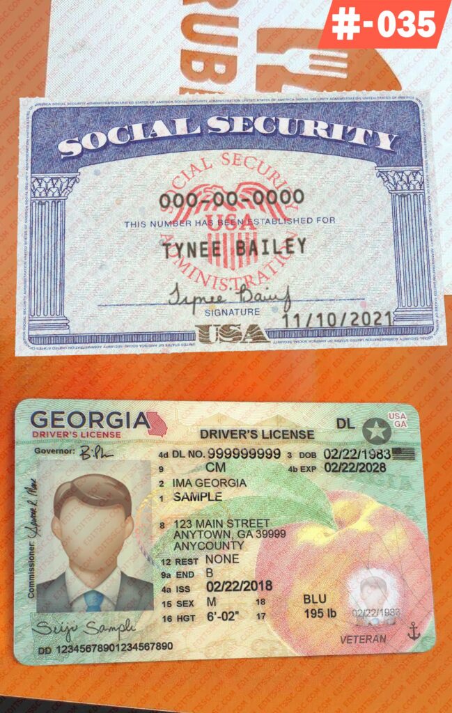 Editable SSN Card and Drivers License - DOCUMENT PSD