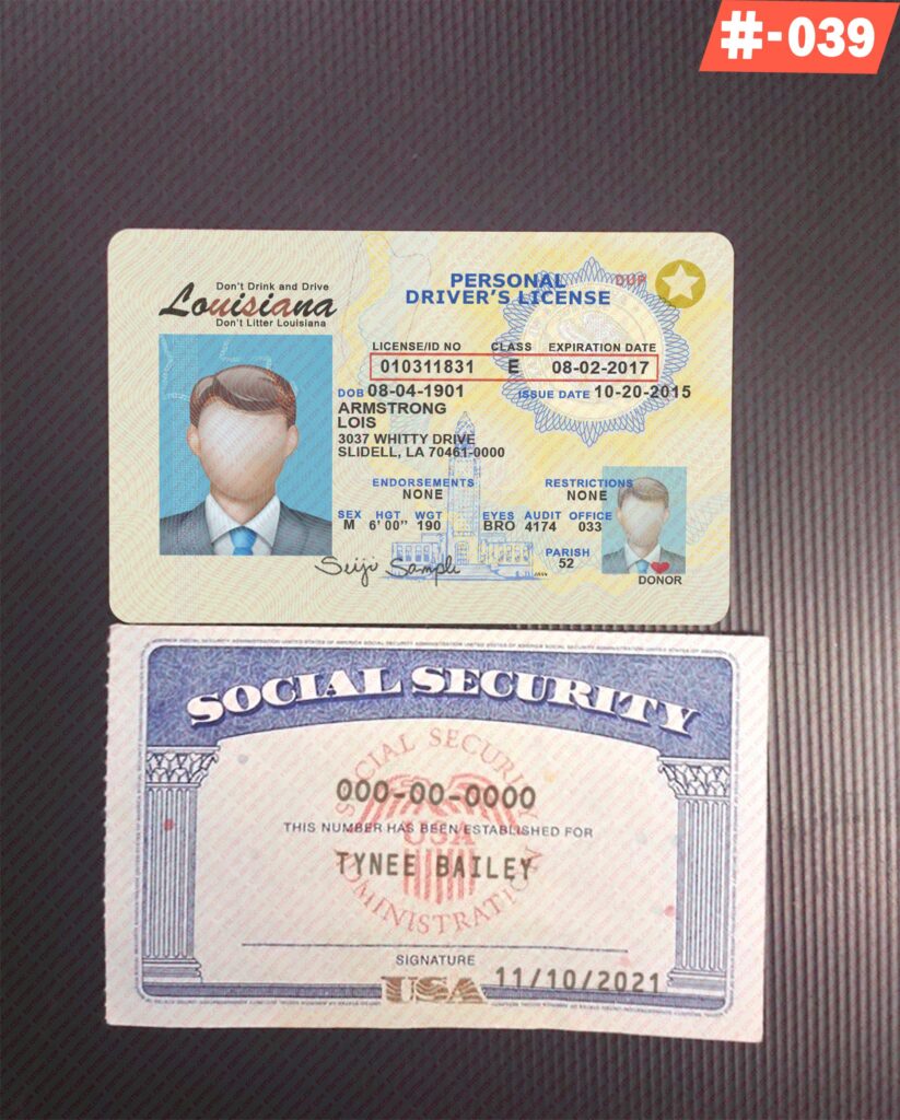 Editable Drivers License and SSN Card PSD - DOCUMENT PSD